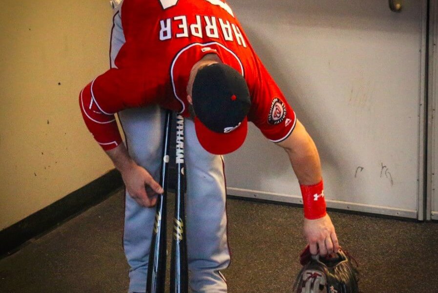 What Pros Wear: Bryce Harper’s Marucci CU7, BH34, Los15, MR24 Maple ...