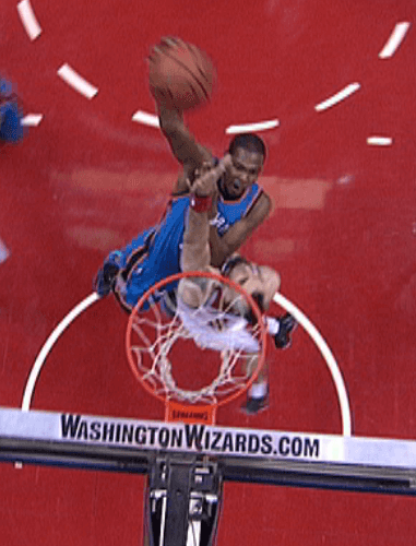 What Pros Wear: Kevin Durant Throws Down on Marcin Gortat's Mohawk in ...