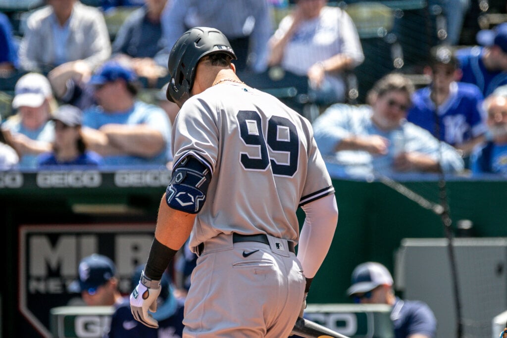 What Pros Wear: Aaron Judge’s Evoshield PRO-SRZ 2.0 Elbow and Leg Guard ...