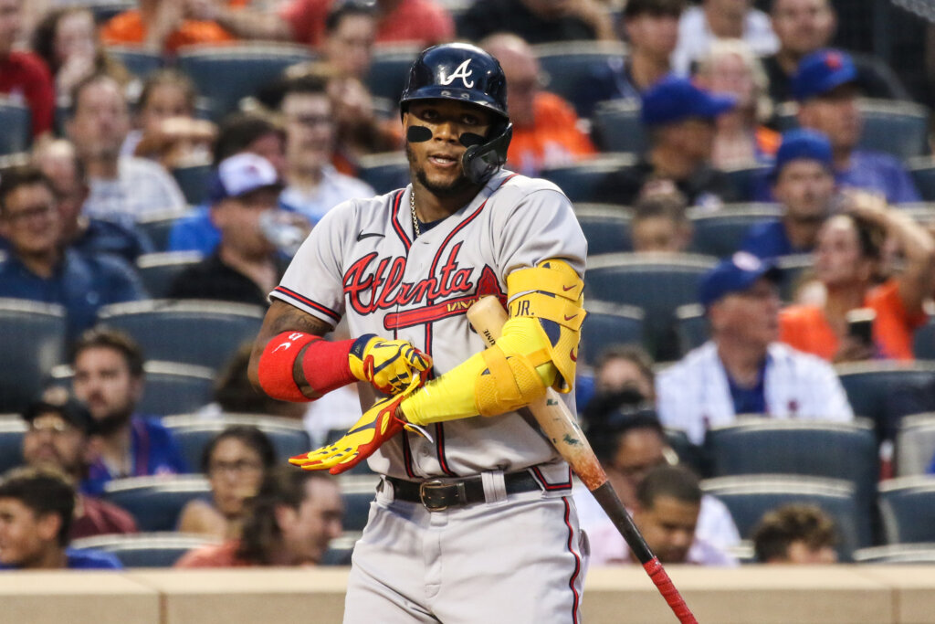 What Pros Wear: Ronald Acuña Jr.'s Nike Huarache Elite Batting Gloves ...