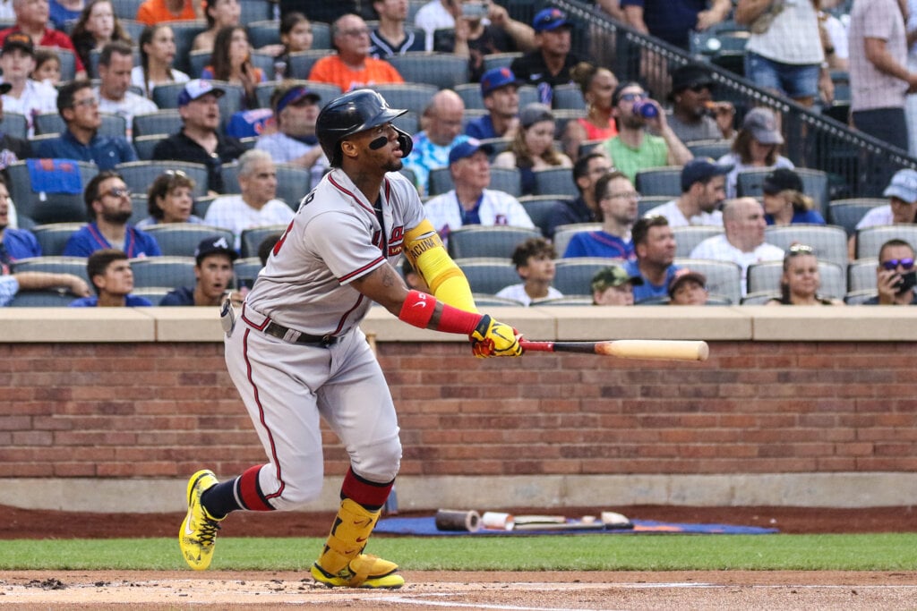 What Pros Wear: Ronald Acuña Jr.'s Nike Huarache Elite Batting Gloves ...