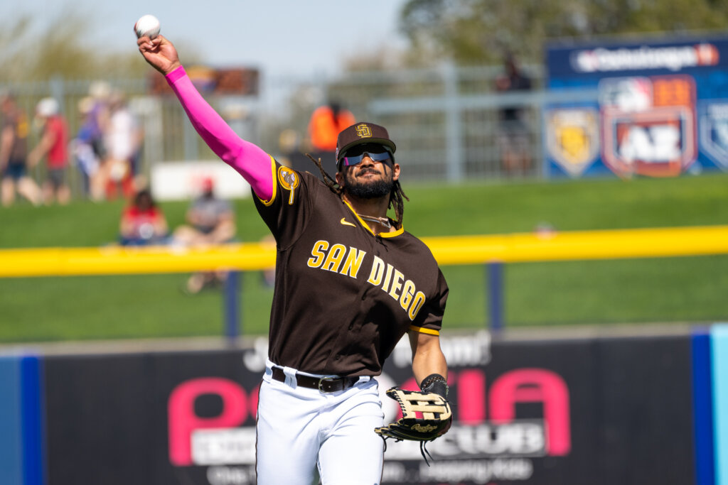 What Pros Wear: Fernando Tatís Jr.'s Lizard Skins Arm Sleeve - What ...