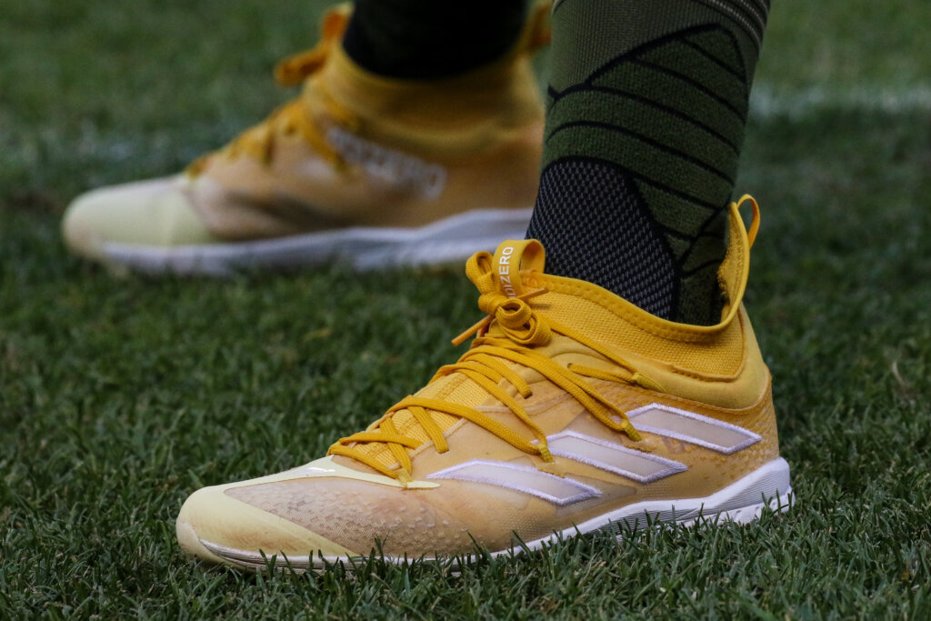 What Pros Wear: Jose Ramirez's Adidas Adizero Afterburner 9 NWV Cleats ...